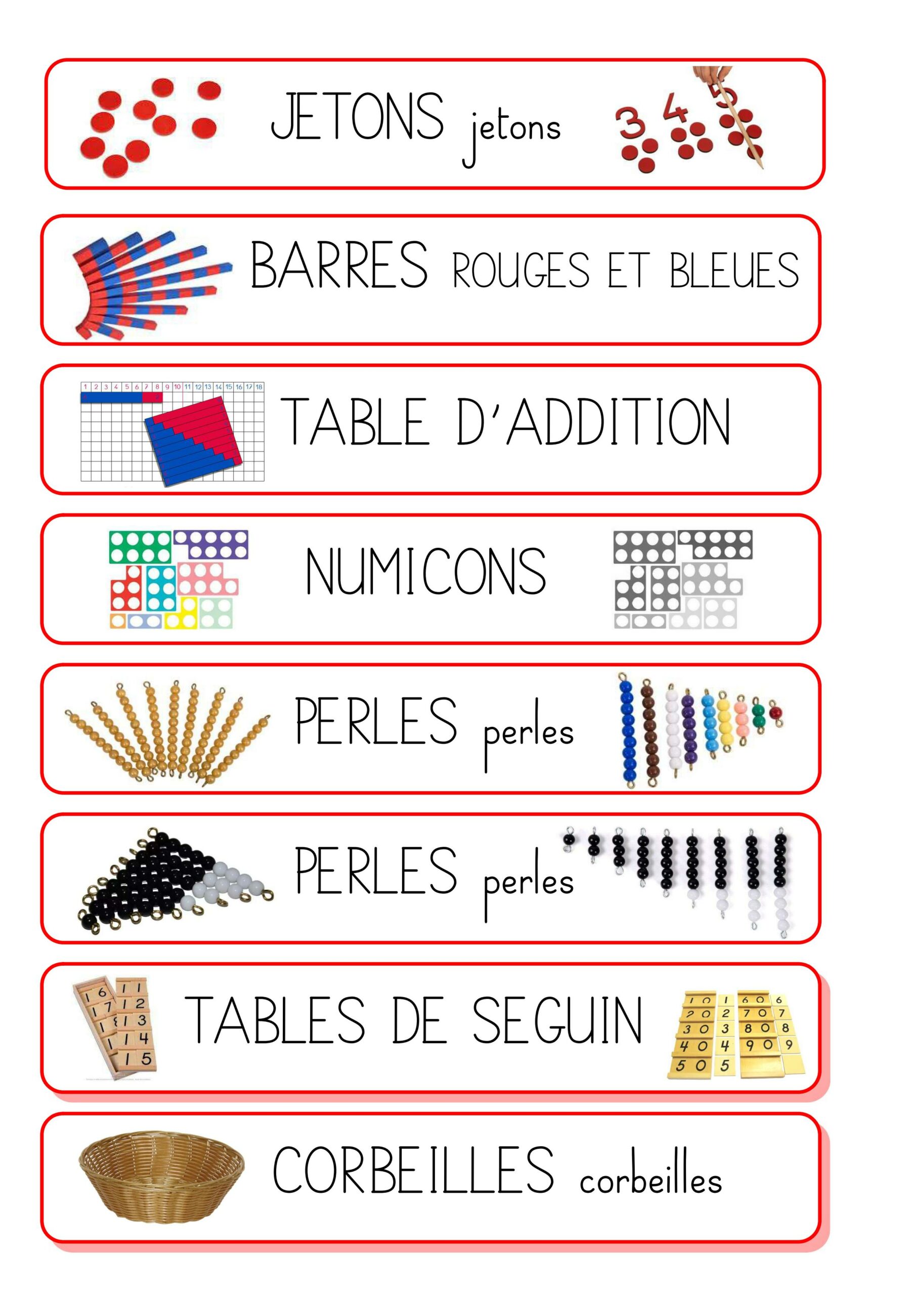 Mes étiquettes et affichages pour une classe autonome – educ-montessori.com